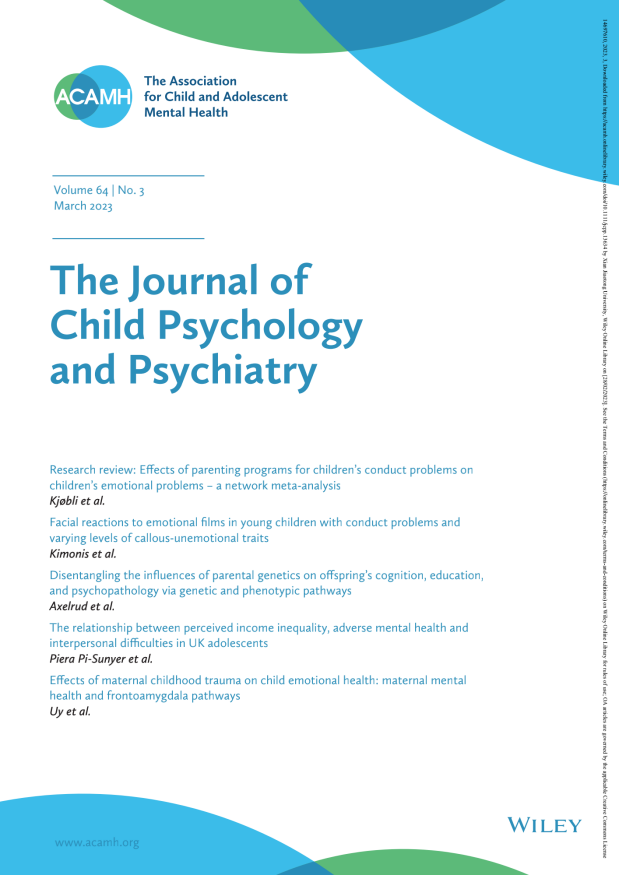 期刊｜发展与临床心理学期刊《Journal of Child Psychology and Psychiatry》 - 知乎