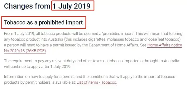 澳洲海关又出新规！7月起，禁止携带任何烟草入境...... - 知乎