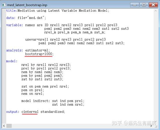 中介分析Mplus实例操作：Sobel检验、Bootstrap法、MCMC法、潜变量中介分析 | 高级心理统计 - 知乎