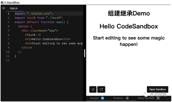 Antd中代码示例是怎么在CodeSandBox中打开的 - 知乎