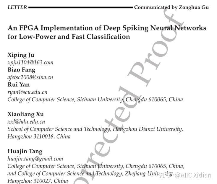 研读|FPGA实现一种低功耗快速分类深度SNN - 知乎