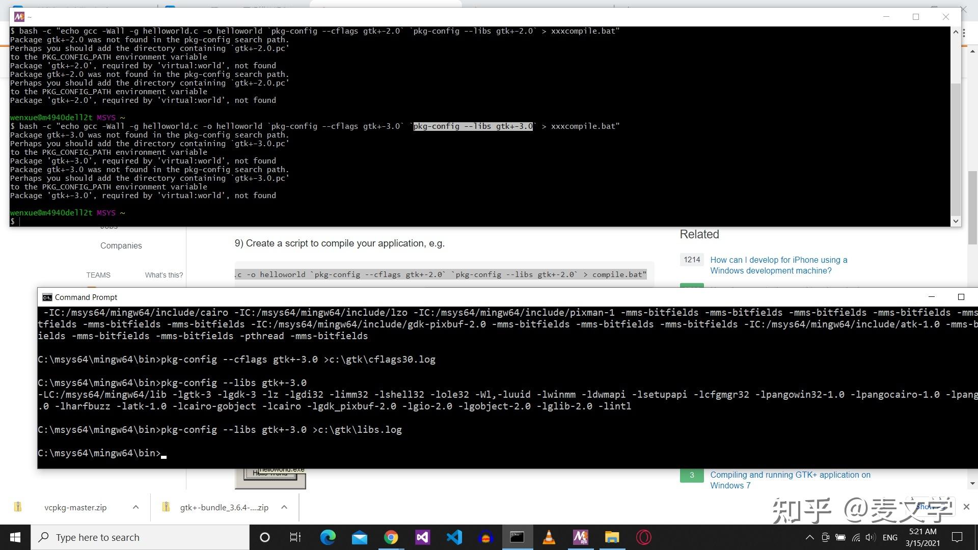 C 菜鸟怎么配置 GTK+3 VSCODE 及其他东西 在 WINDOWS 10 下跑个 HELLO WORLD 窗口？ - 知乎