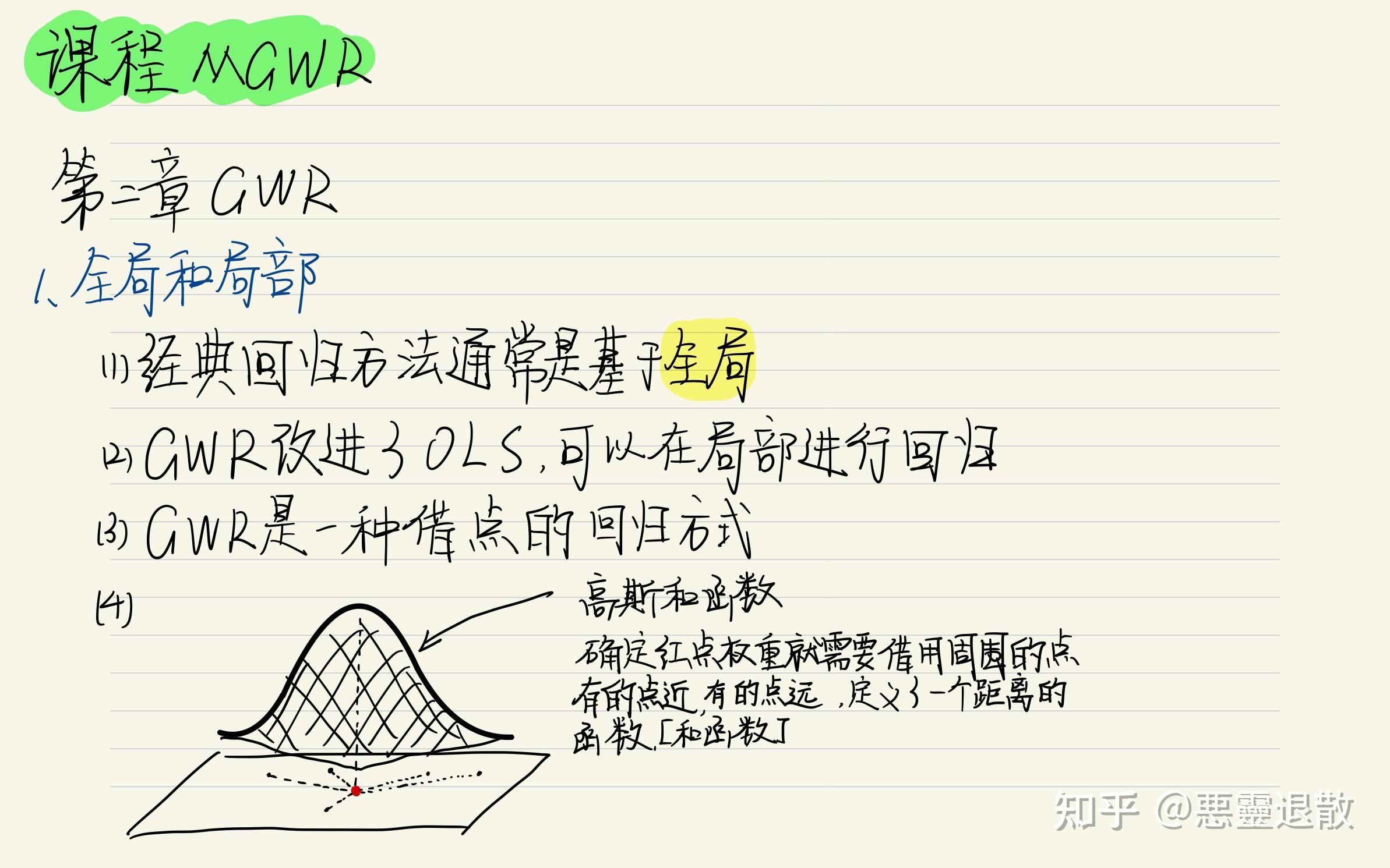 （学习笔记）浅学MGWR、GWR - 知乎