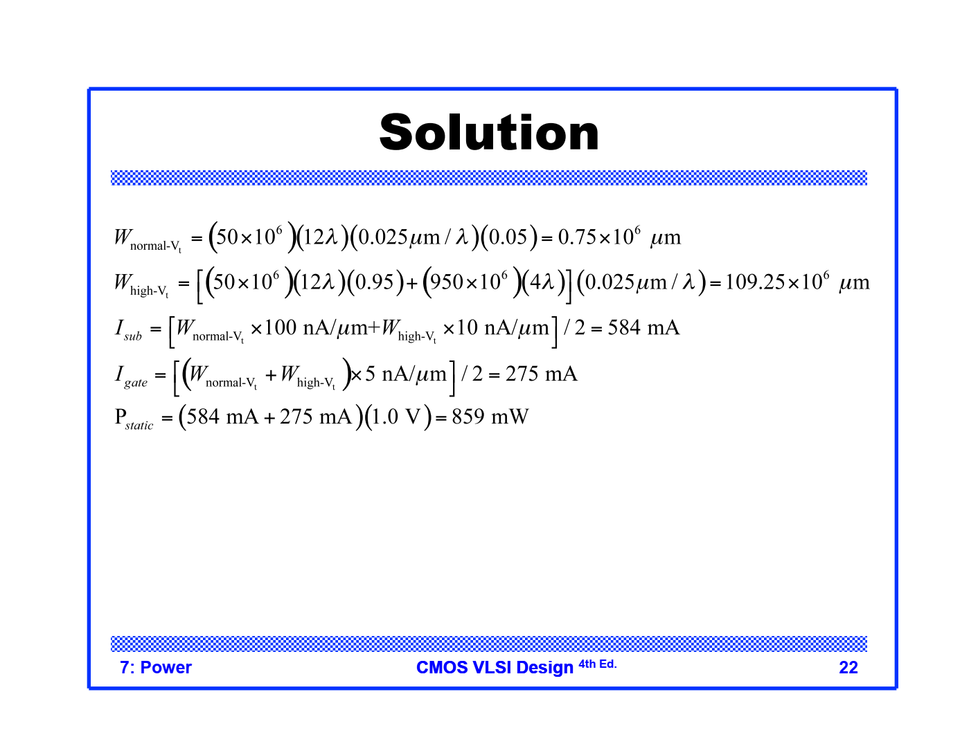CMOS VLSI DESIGN Lecture 7 Power - 知乎
