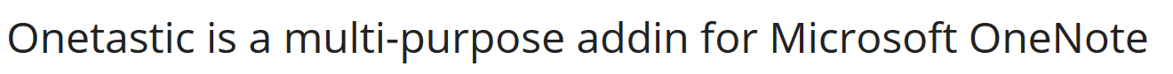 Onetastic：为Onenote插上翅膀 - 知乎