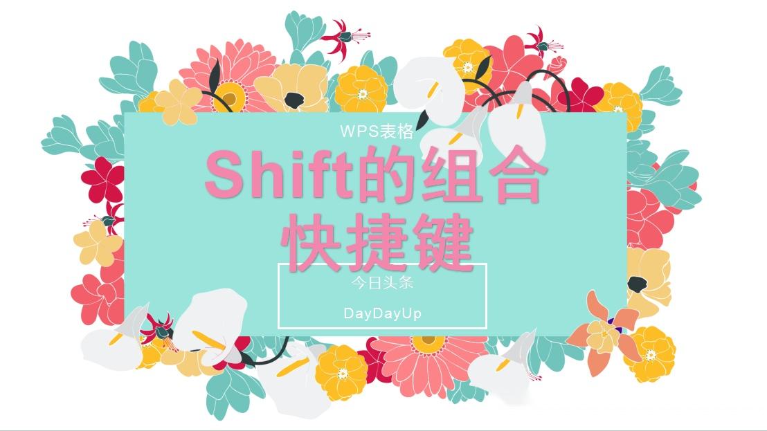 WPS表格教程：盘点Shift组合快捷键的N种常用功能 - 知乎