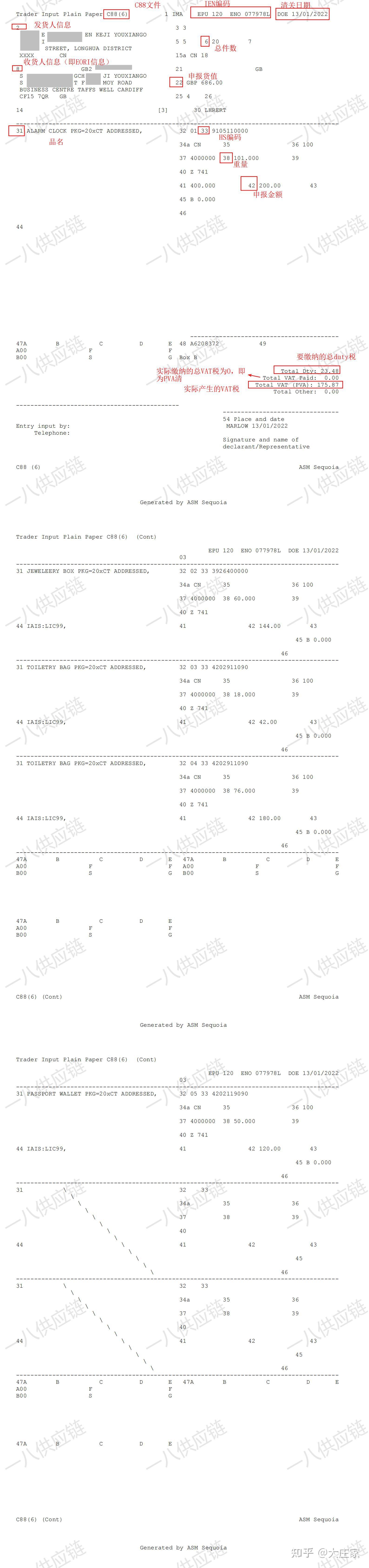 如何看英国/欧洲税金单/全网最全亚马逊税金单E2/C88 - 知乎