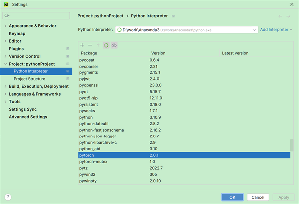 Pycharm找不到python版本怎么办？解决方法：ModuleNotFoundError: No module named ‘torch‘