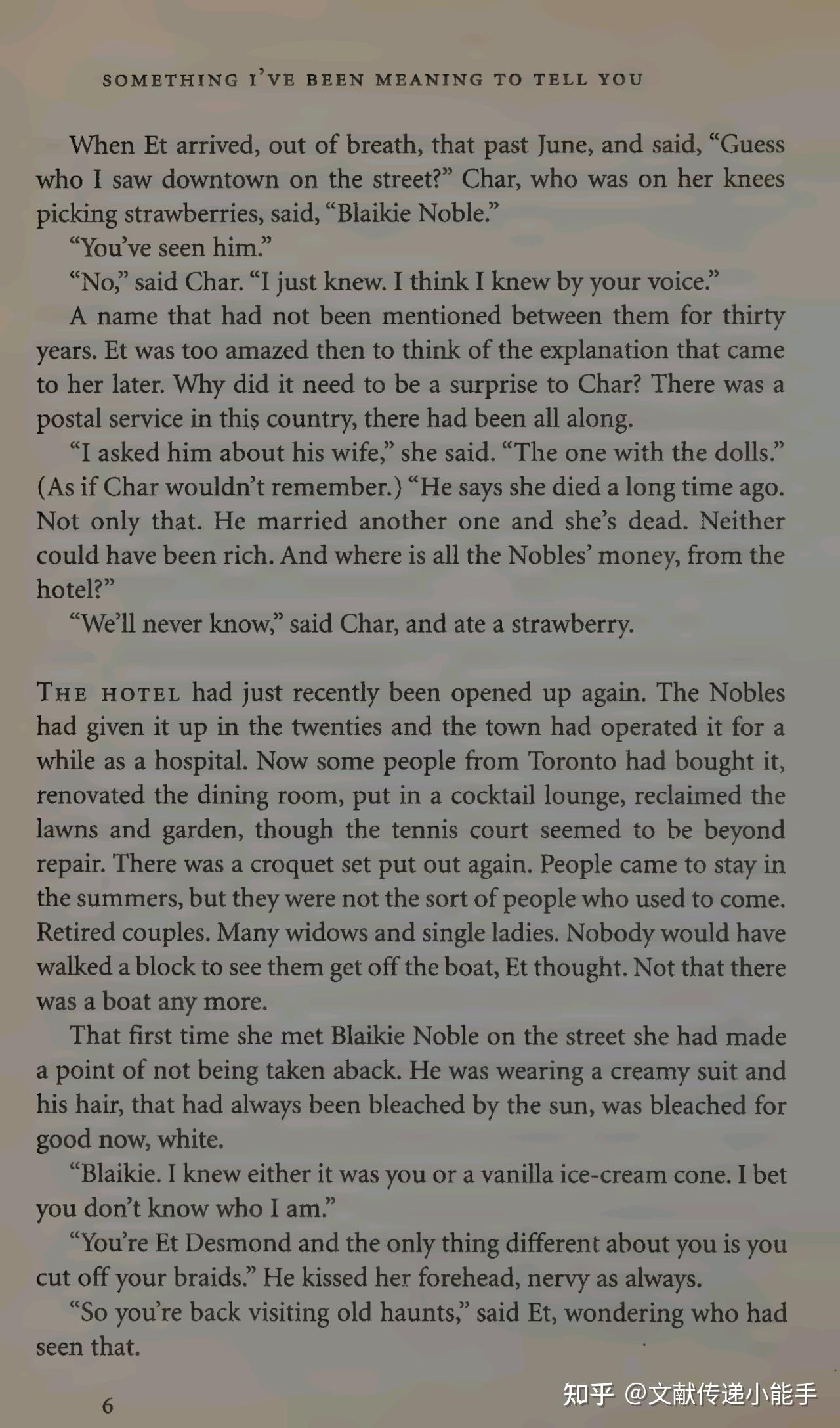 爱丽丝·门罗,我一直想要告诉你的事, Something I've been meaning to tell you by Munro, Alice - 知乎