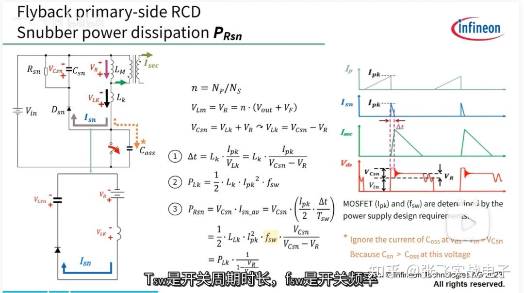 RCD钳位与RC吸收参数计算 - 知乎