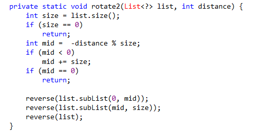 java源码之Collections.rotate(List,int distance); - 知乎
