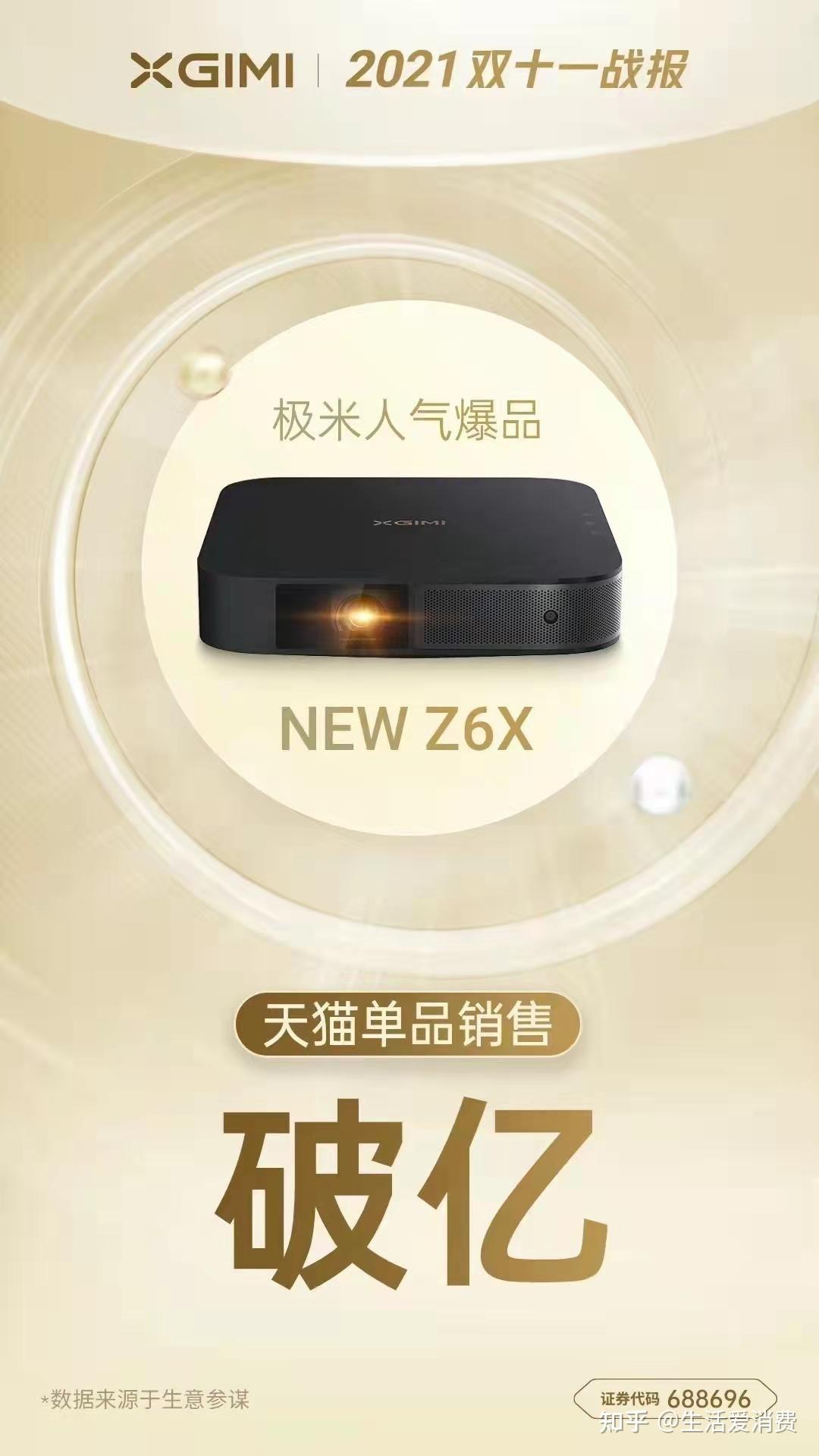 双十一火热升级：极米投影仪H3S和NEW Z6X单品销售破亿！ - 知乎