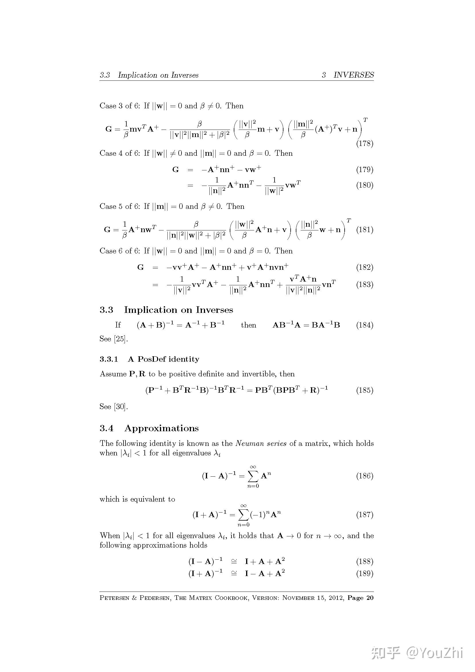 矩阵微积分公式查表(The Matrix Cookbook) - 知乎
