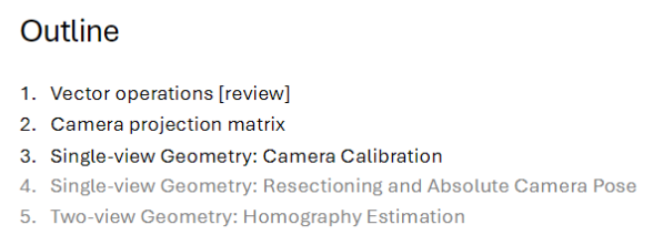 计算机视觉笔记：CV 8-1 相机投影矩阵与校准 Camera Projection Matrix & Calibration - 知乎