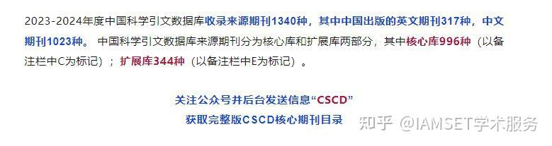 CSCD核心期刊目录公布2023-2024（附下载） - 知乎