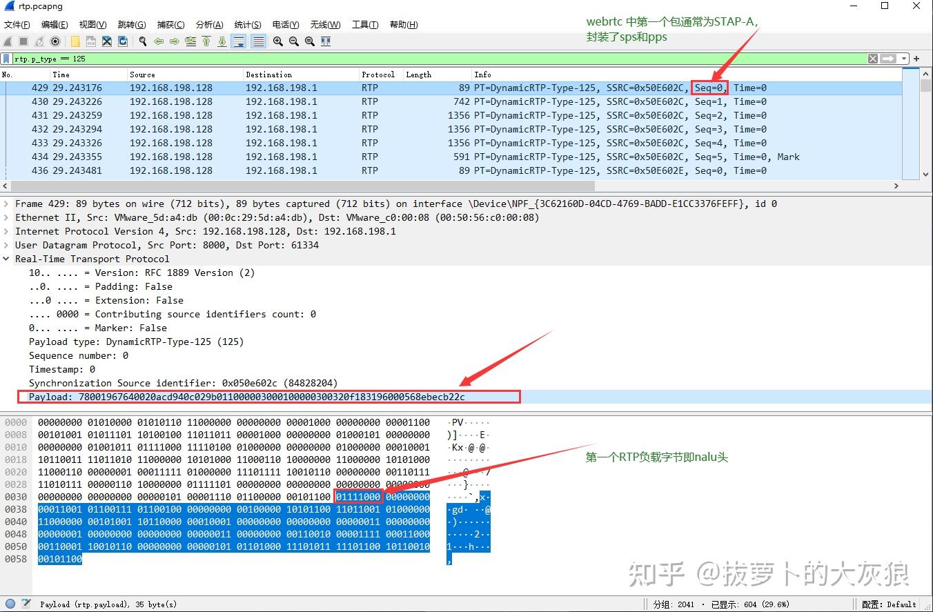 RTP封装h264，结合webrtc抓包分析 - 知乎
