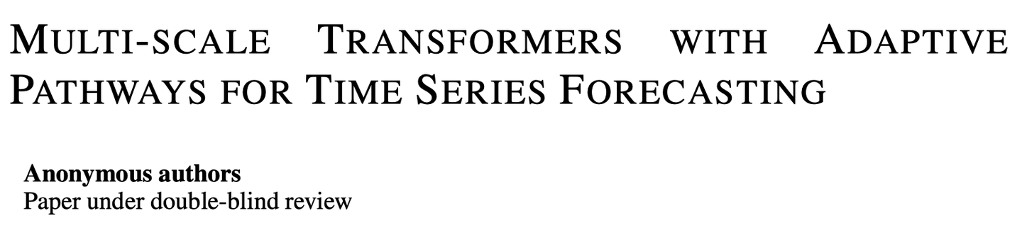 时序必读论文09｜ICLR24基于Transformer 自适应多尺度patch的时序预测模型 - 知乎