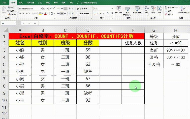 COUNT 、COUNTIF、COUNTIFS的作用与区别 - 知乎