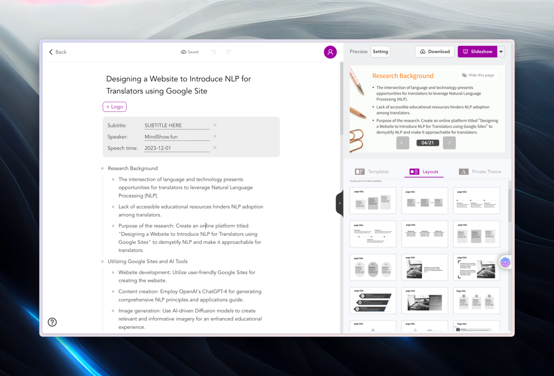 AI 自动生成 PPT（GPT + Mindshow，讯飞智文） - 知乎