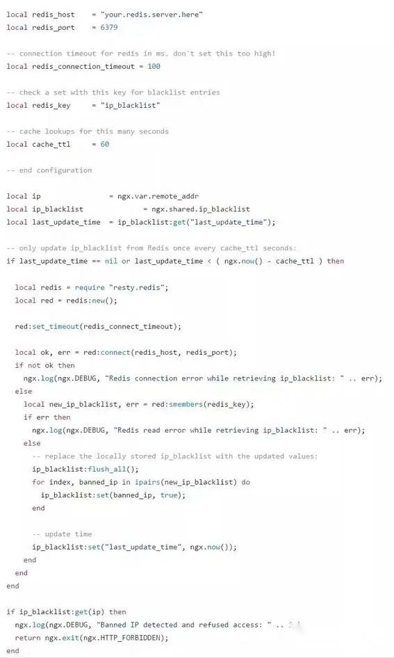 Nginx 通过 Lua + Redis 实现动态封禁 IP - 知乎