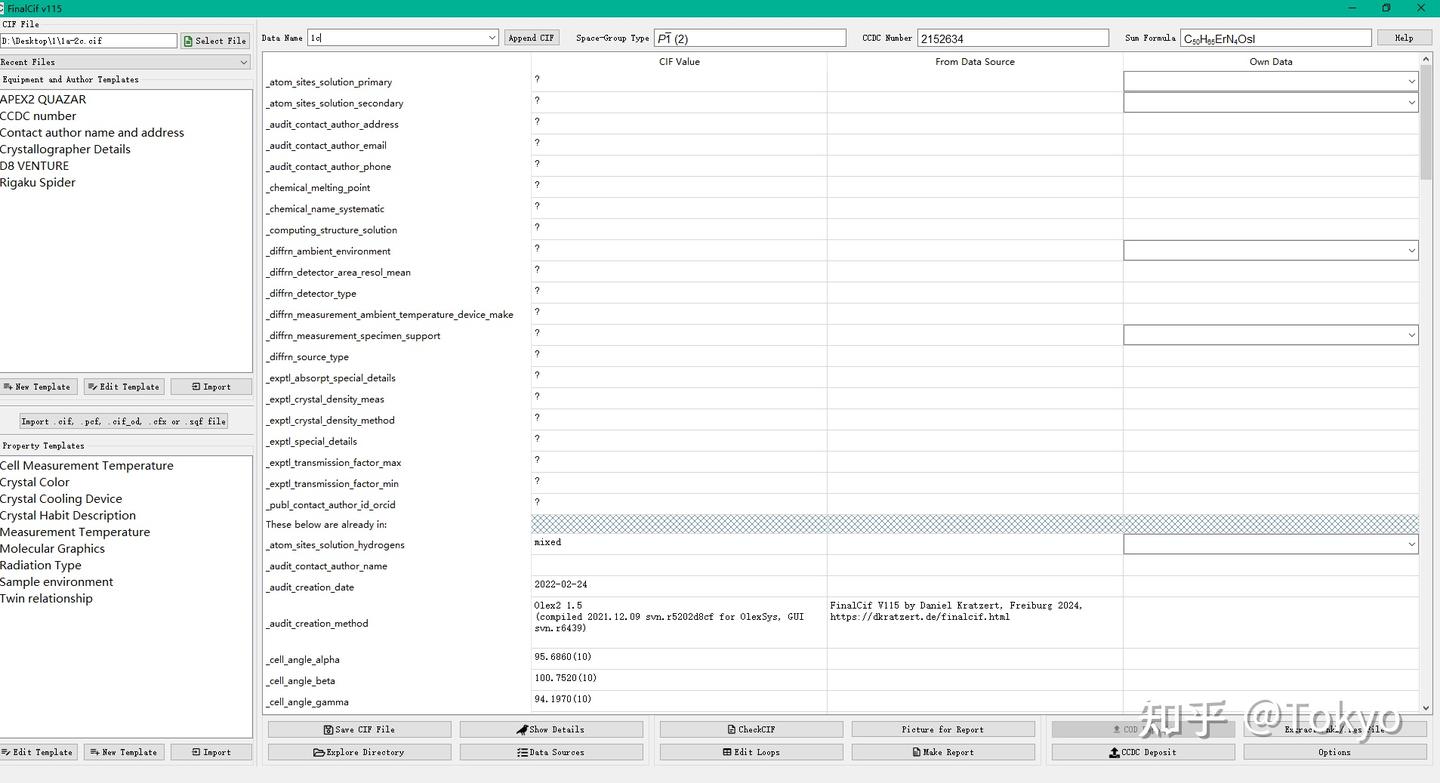 FinalCif基操-多数据CIF文件数据切换 - 知乎