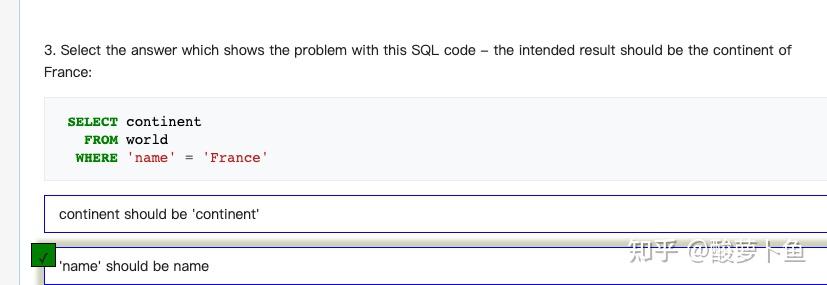 【刷题】SQLZOO（1-6） - 知乎