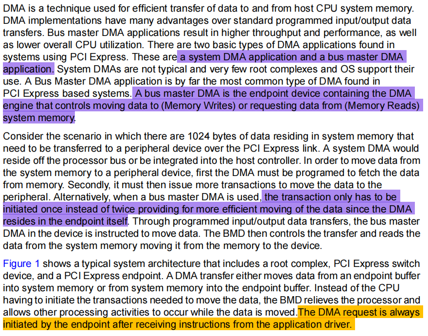 PCIe Bus Master DMA- Xilinx XAPP1052 - 知乎