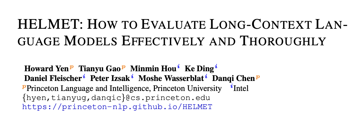 HELMET：全面评估长上下文语言模型的新Benchmark - 知乎