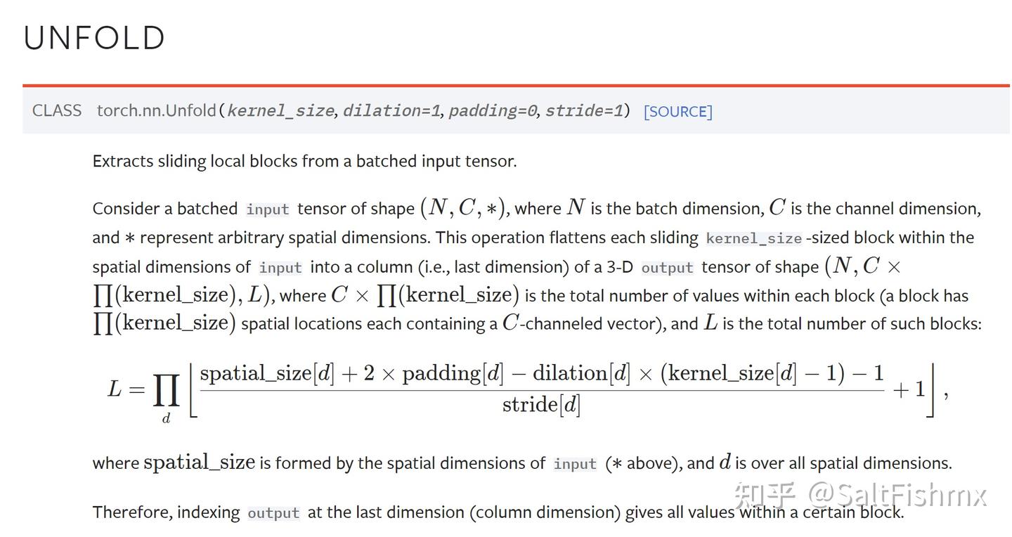 tensor.unfold转torch.nn.unfold - 知乎