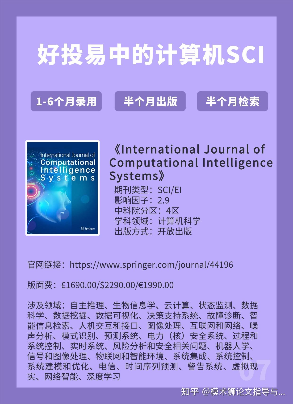 撞大运了！9本好发的计算机SCI期刊！ - 知乎