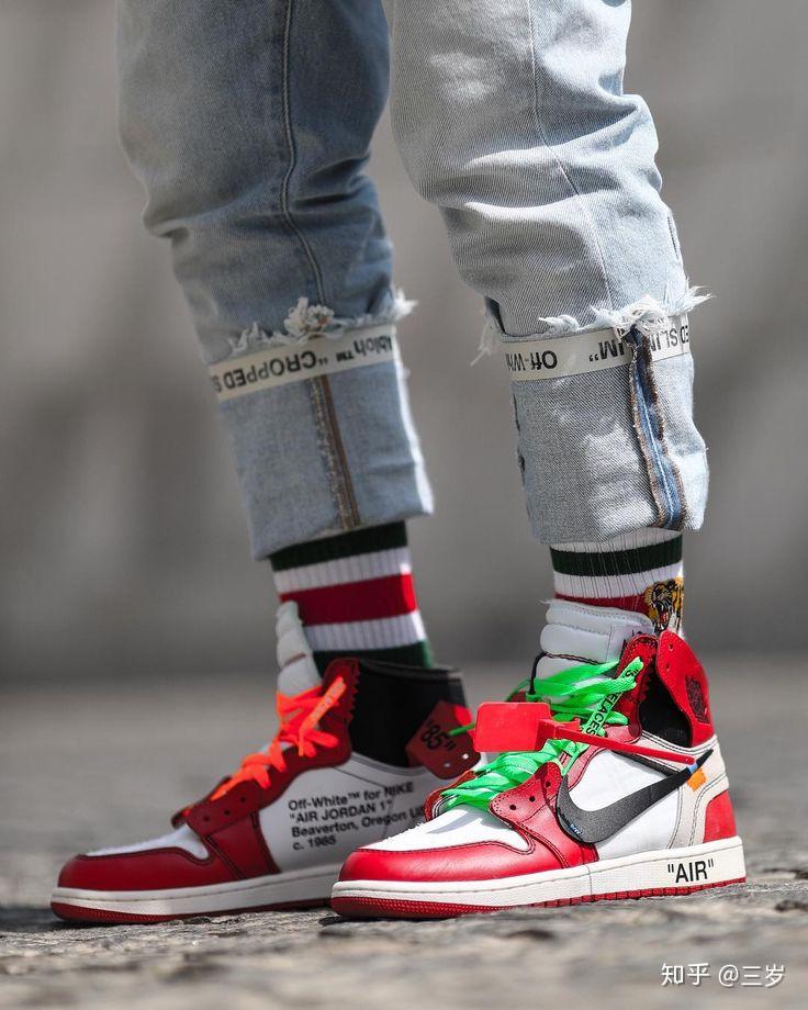 AJ1OW联名黑红芝加哥的真假对比鉴定 - 知乎