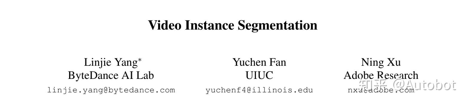 Video Instance Segmentation 论文翻译 - 知乎