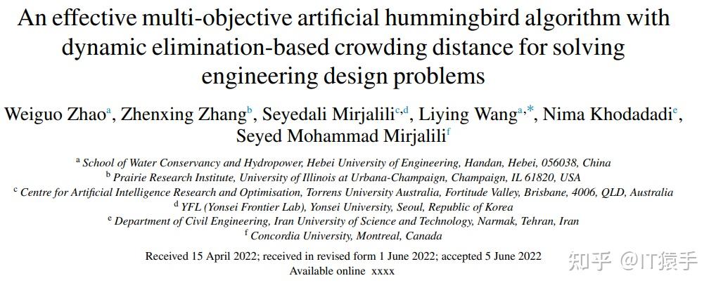 多目标优化算法：多目标人工蜂鸟算法（multi-objective artificial hummingbird algorithm，MOAHA） - 知乎
