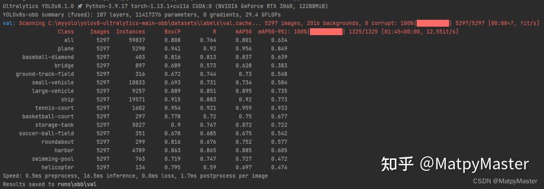 Yolov8_obb旋转框训练、测试、推理手把手教学（DOTA1.0数据集map50已达80%） - 知乎