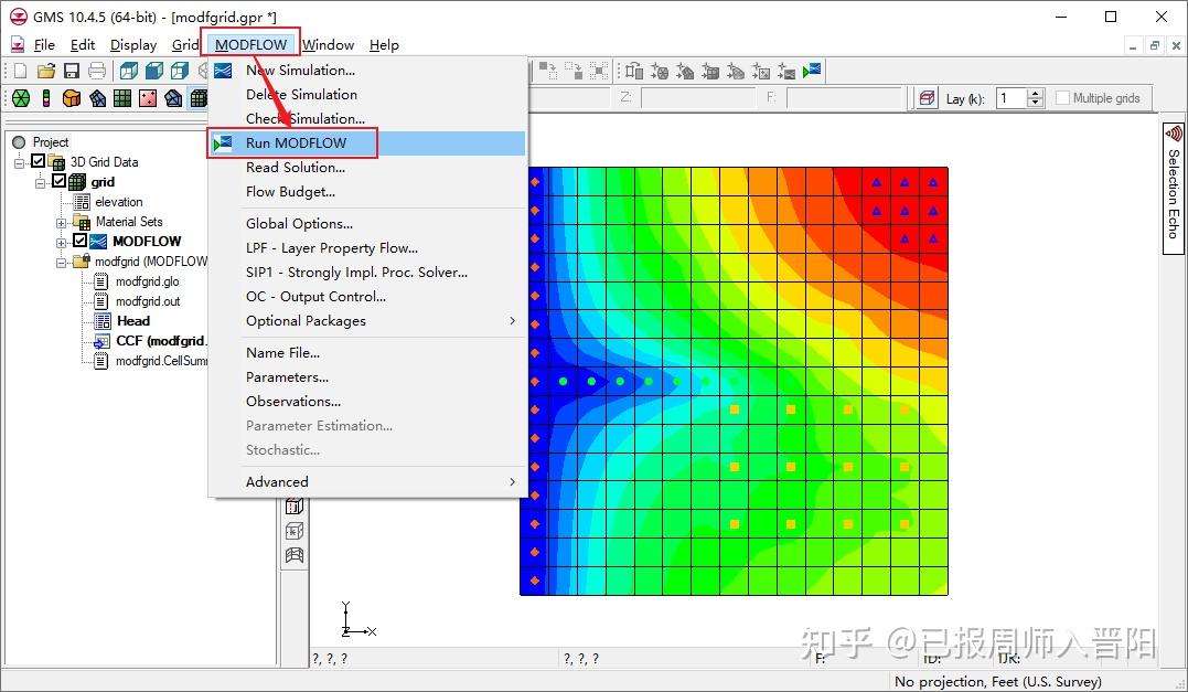 利用Python进行地下水模拟（番外）-如何将GMS模型导入至Flopy中 - 知乎