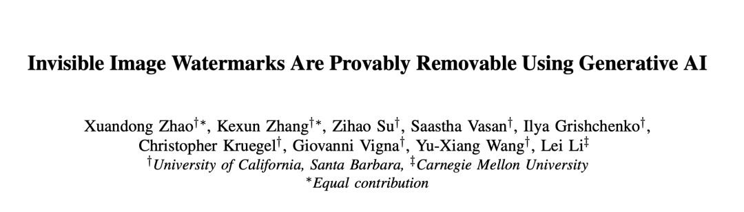 Talk | UCSB博士生赵宣栋：生成式AI时代的水印技术 - 知乎