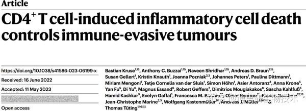Nature︱CD4+T细胞使免疫逃逸肿瘤“无路可逃” - 知乎