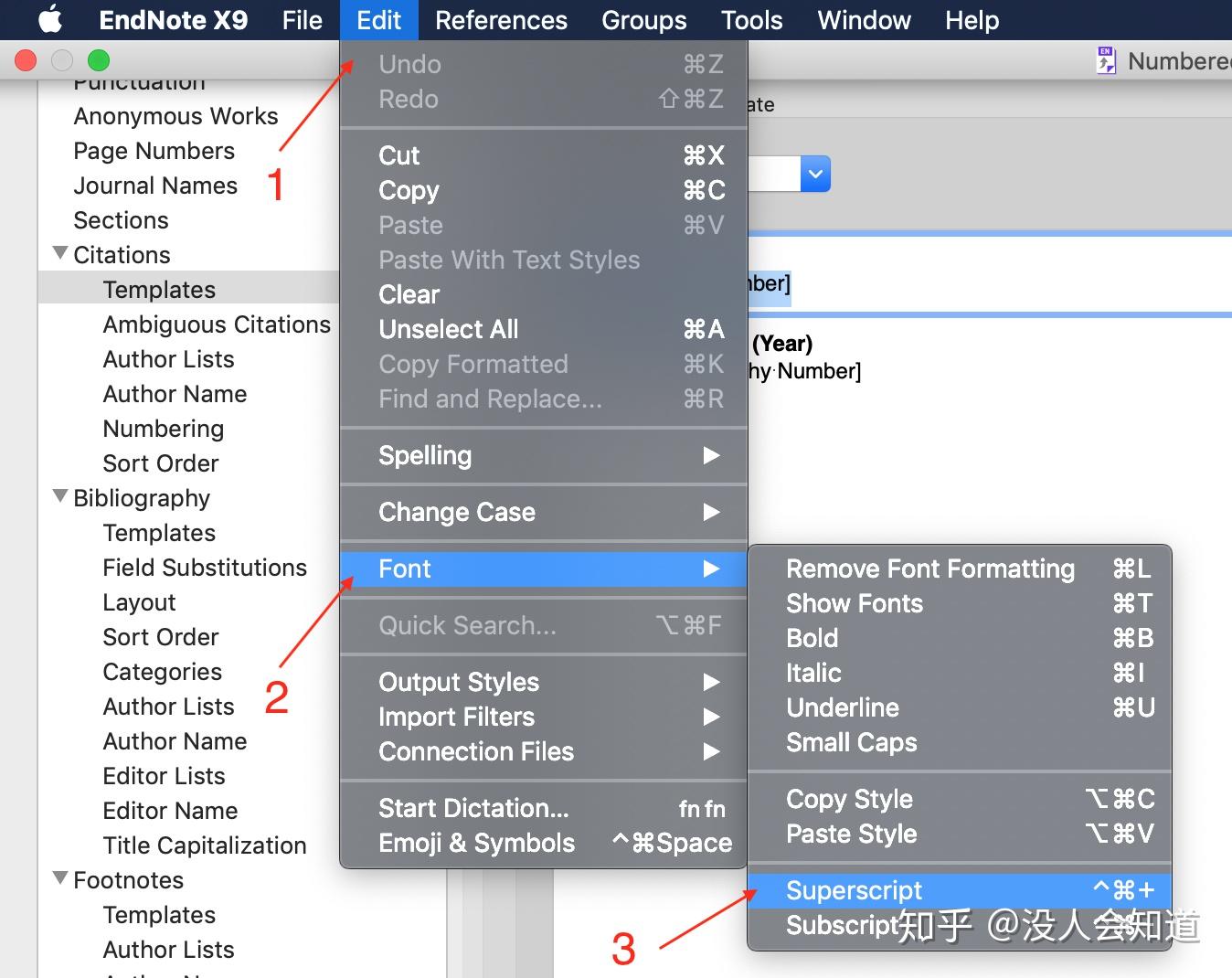 Endnote X9 for Mac插入文献，如何将文献序号改为上标 - 知乎
