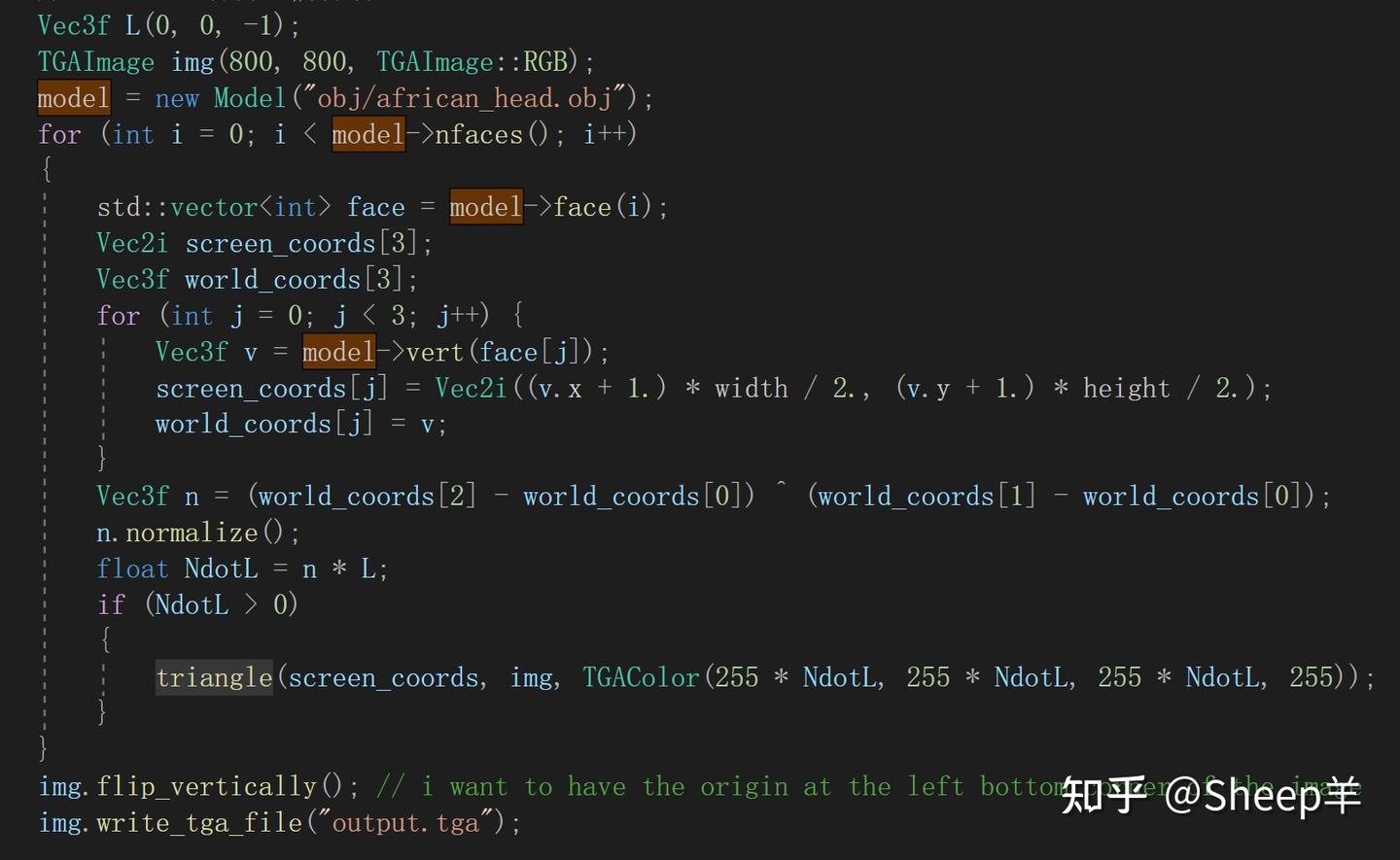 TinyRenderer笔记2(Draw Triangle) - 知乎
