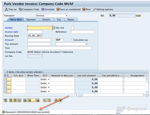 SAP FI课程 7.1 SAP凭证的预制和暂存 - 知乎