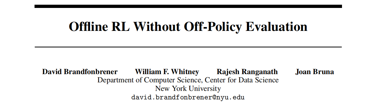 离线强化学习(Offline RL)系列3: (算法篇) Onestep 算法详解与实现 - 知乎