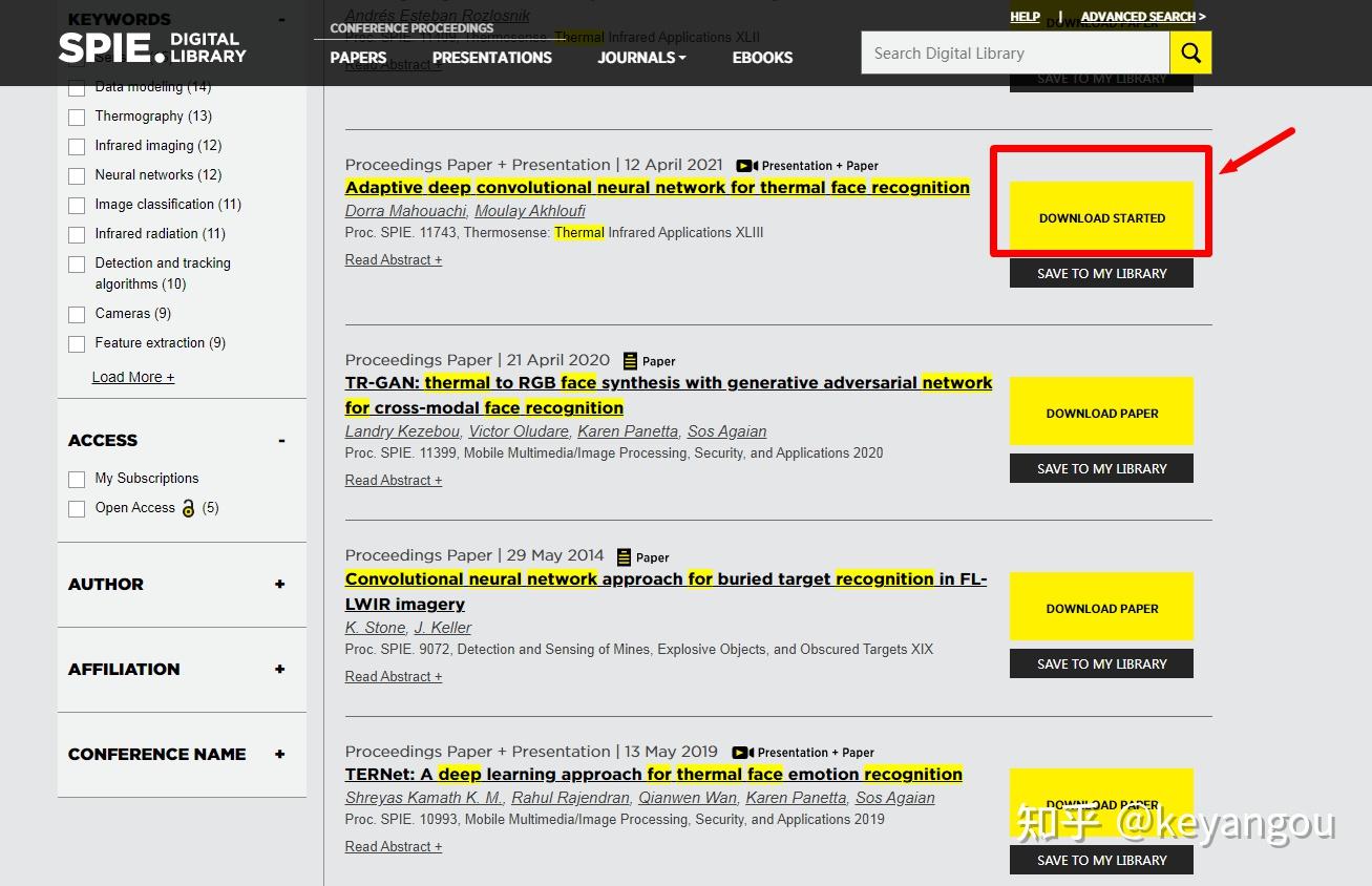 SPIE数据库里面的文献论文如何下载？ - 知乎