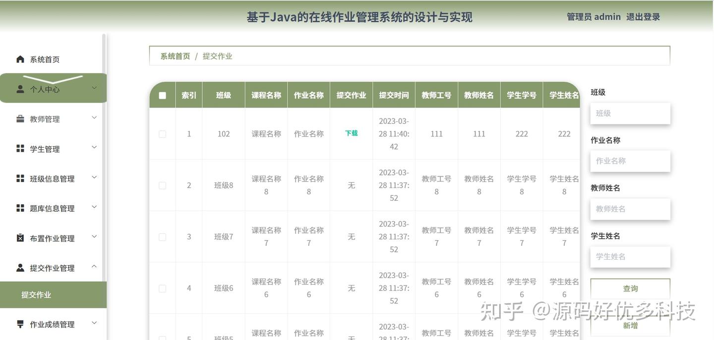 作业管理系统源码 Java+SpringBoot+Vue 万字文档+PPT - 知乎