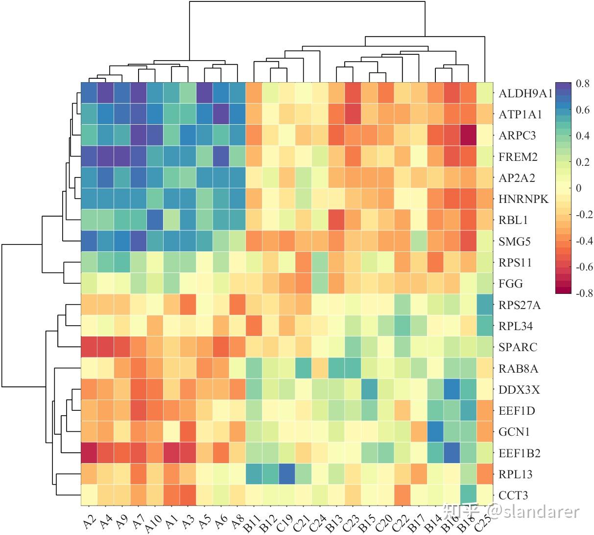 MATLAB | 给热图整点花哨操作(三角，树状图，分组图) - 知乎