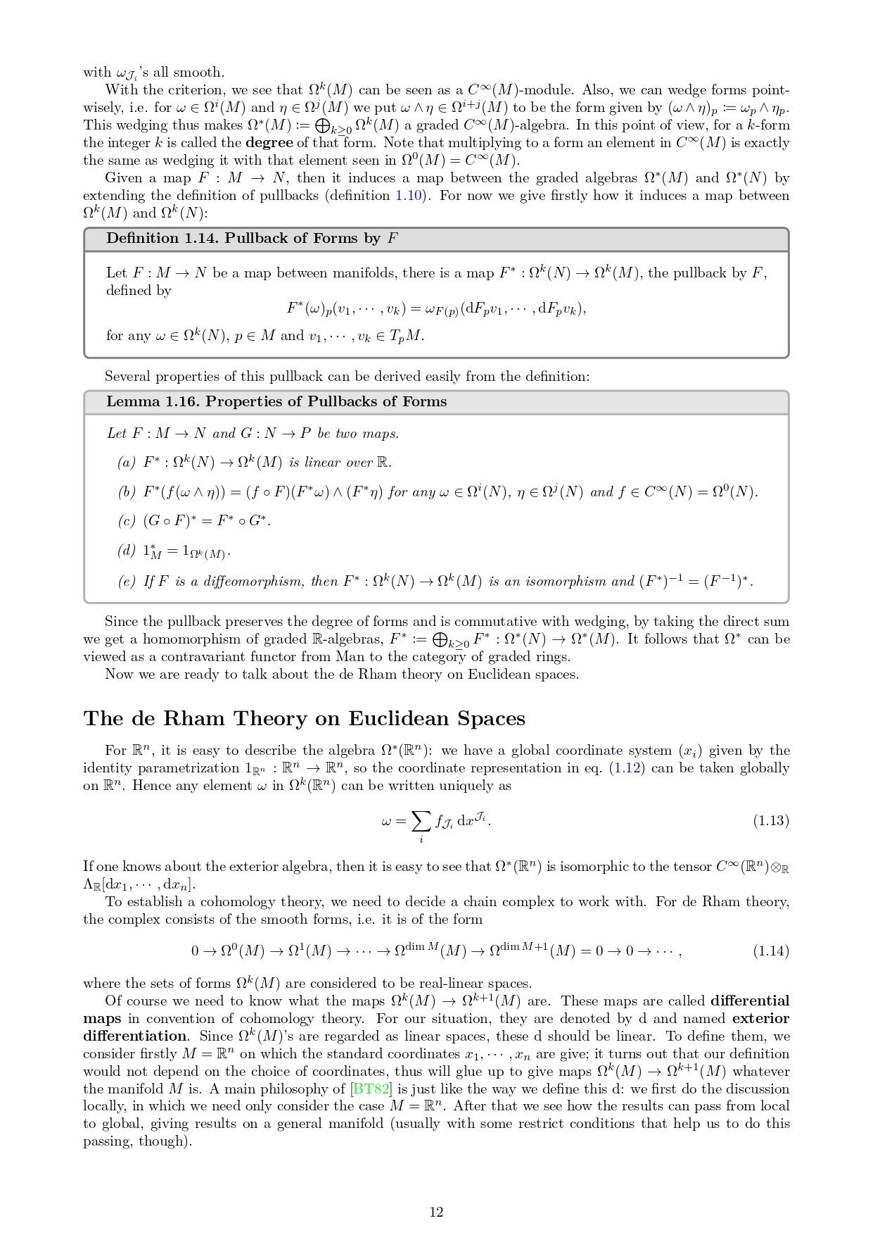 欧氏空间上的de Rham Theory - Bott&Tu学习笔记 - 知乎