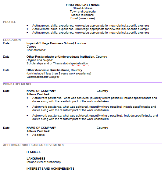 香港留学 一篇合格的CV原来是这样写的（附范文） - 知乎