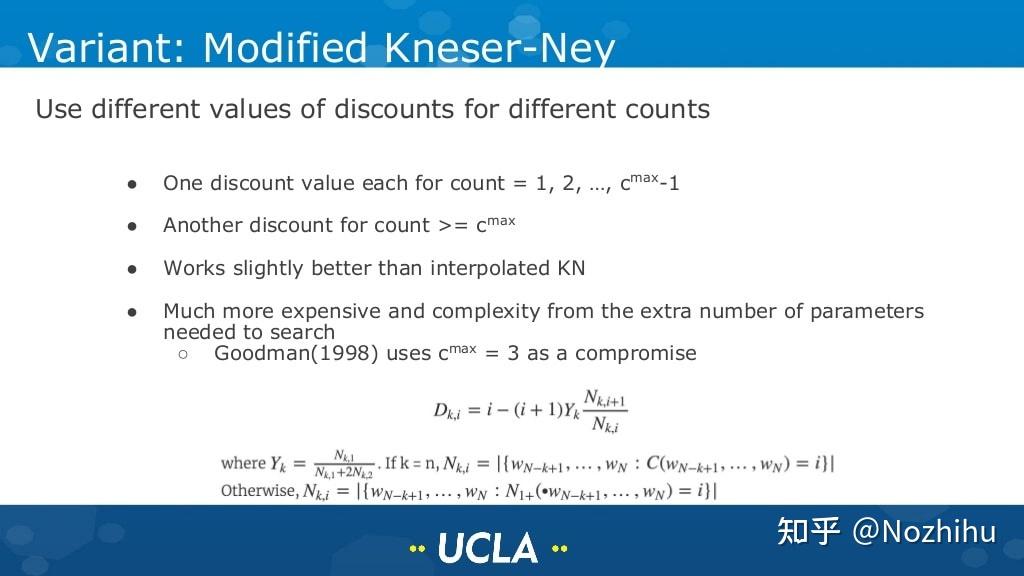 Kenlm中使用的Modified Kneser-Ney 平滑方法和计算过程推演 - 知乎