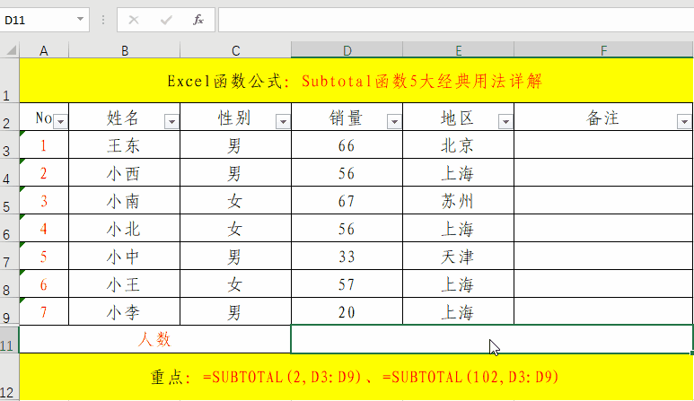 含金量超高的Subtotal函数实用技巧解读！ - 知乎