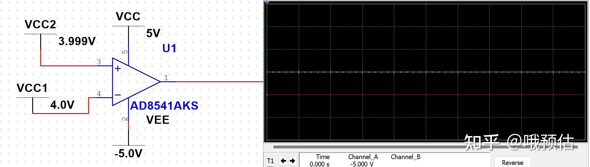 单门限电压比较器multisim电路仿真 - 知乎