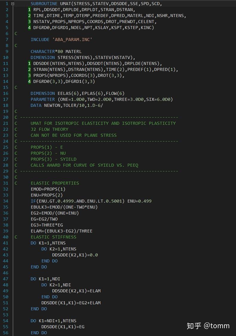 ABAQUS 子程序UMAT进阶-VonMises Plasticity模型 - 知乎